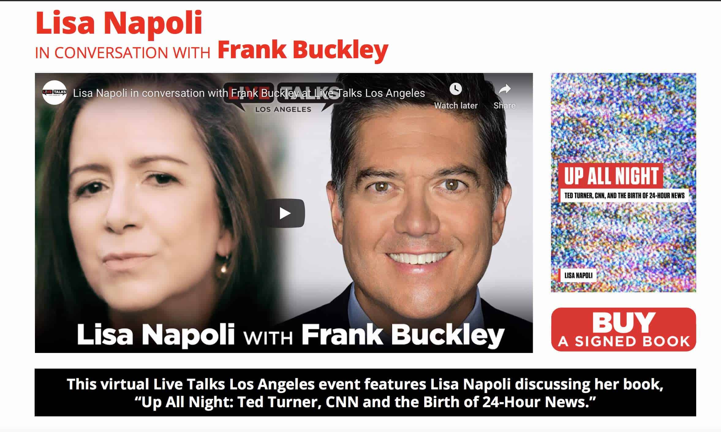 Lisa Napoli with Frank Buckley | Live Talks Los Angeles