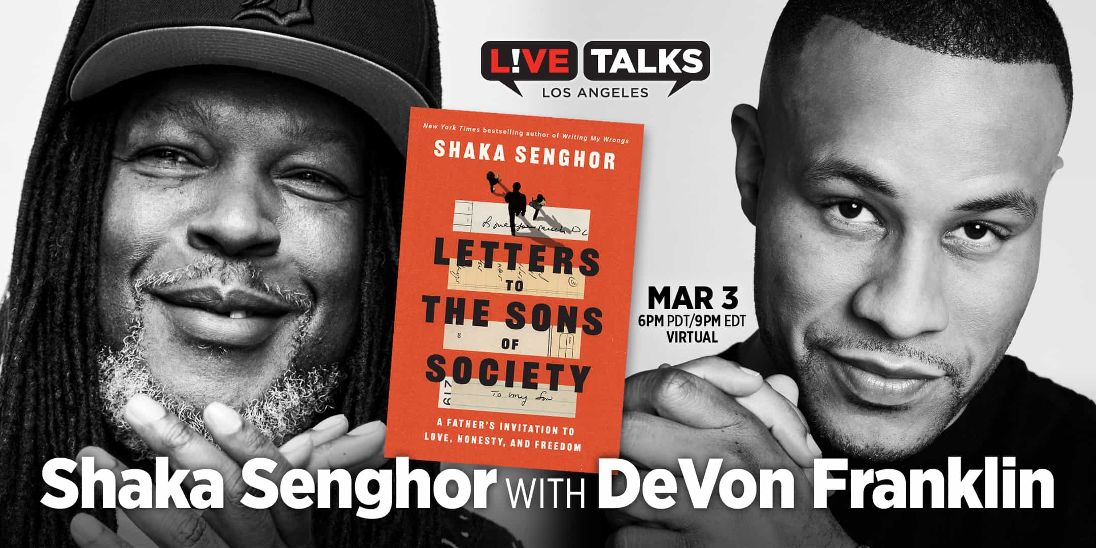 Shaka Senghor with DeVon Franklin, March 3 | Live Talks Los Angeles