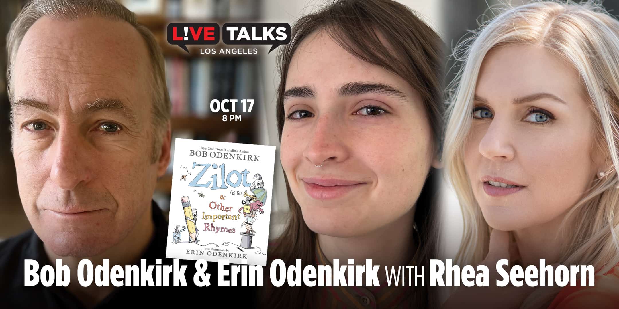 Bob Odenkirk & Erin Odenkirk with Rhea Seehorn, Oct. 17 | Live Talks ...