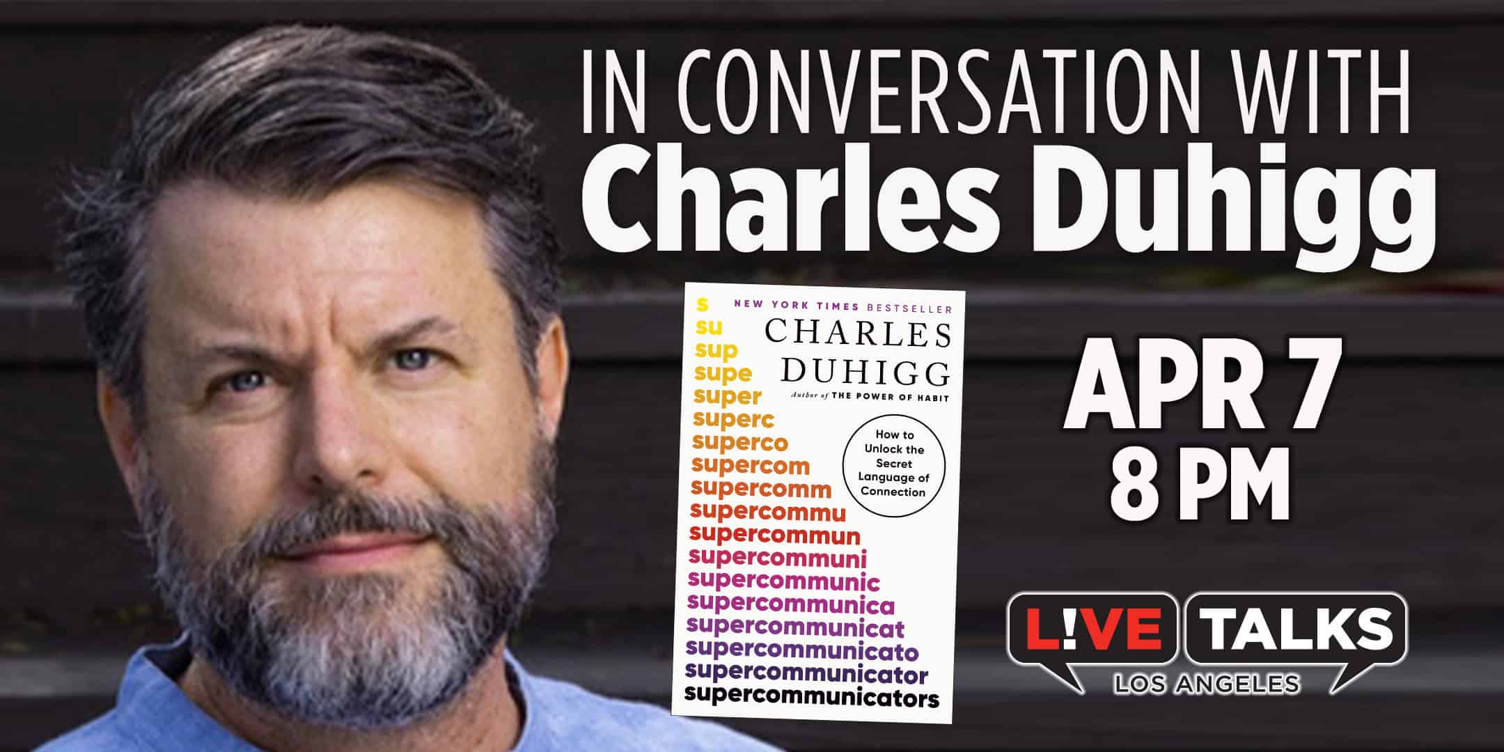 Charles Duhigg, April 7 | Live Talks Los Angeles